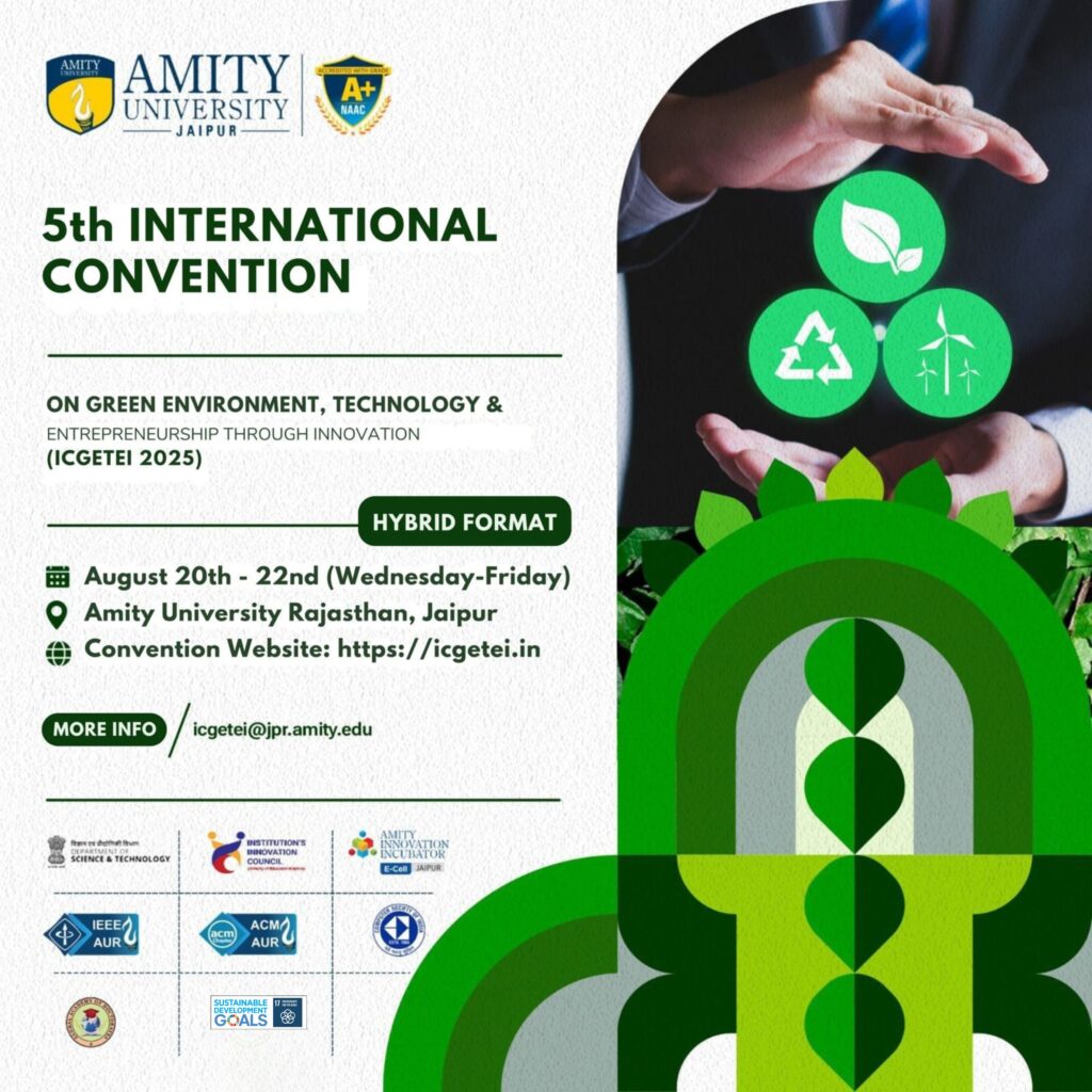 Amity University Rajasthan Announces International Convention on Green ...